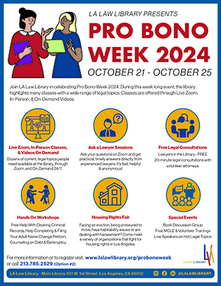 LA Law Library's Pro Bono Week 2024