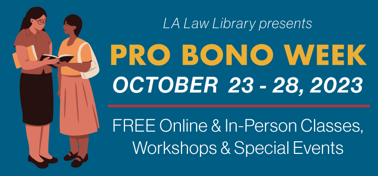 LA Law Library's Pro Bono Week 2023